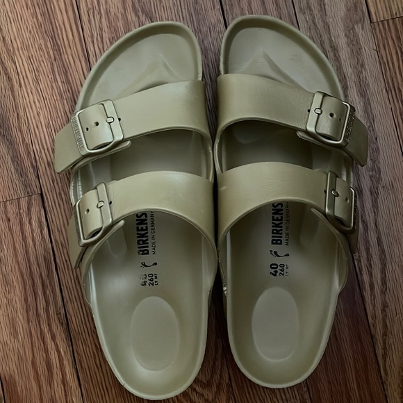 Birkenstock | Shoes | Birkenstock Arizona Eva Glamour Gold Beach ...